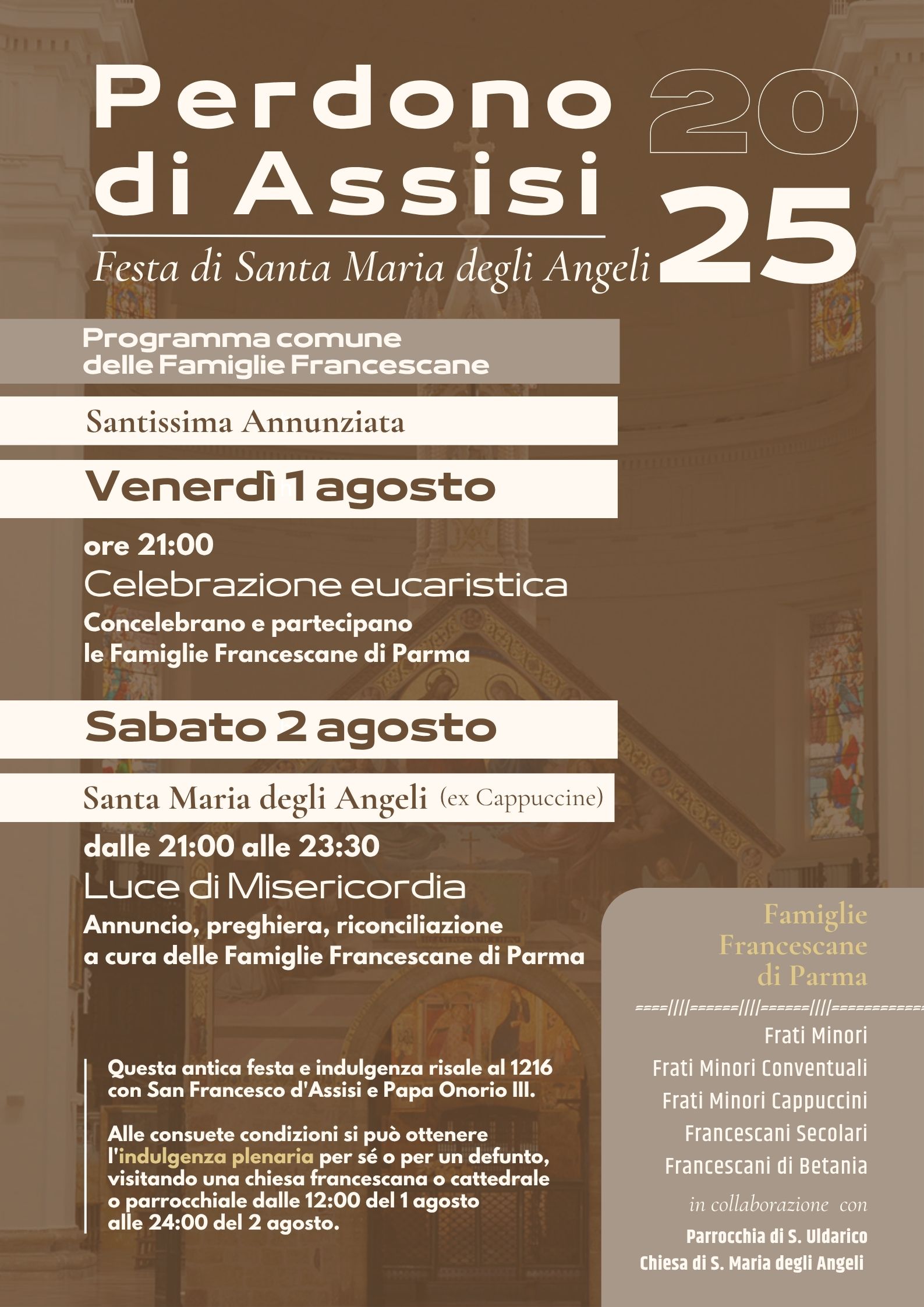 Perdono di Assisi 2025 - San Francesco del Prato
